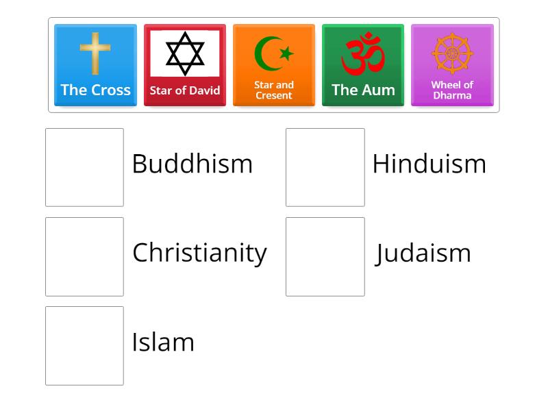 5 Main Religious Symbols - Match up