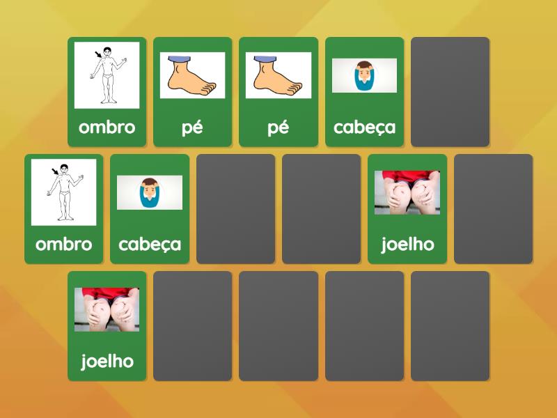 partes do corpo - Matching pairs