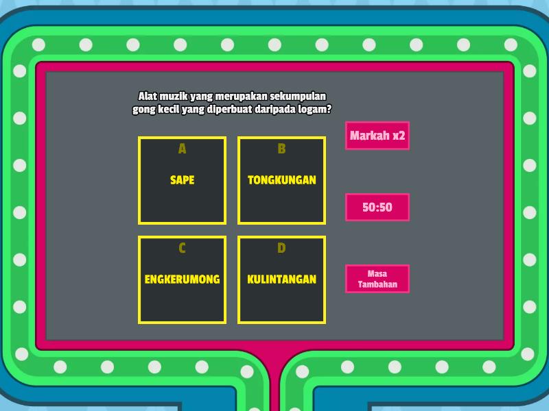 ALAT MUZIK TRADISIONAL DALAM MASYARAKAT MALAYSIA - Gameshow quiz