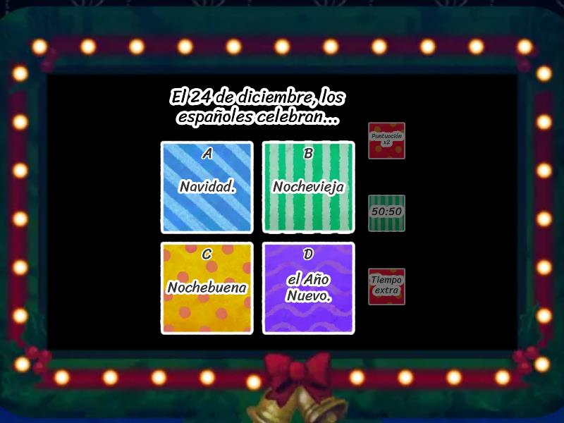 Fechas del calendario navideño - Gameshow quiz