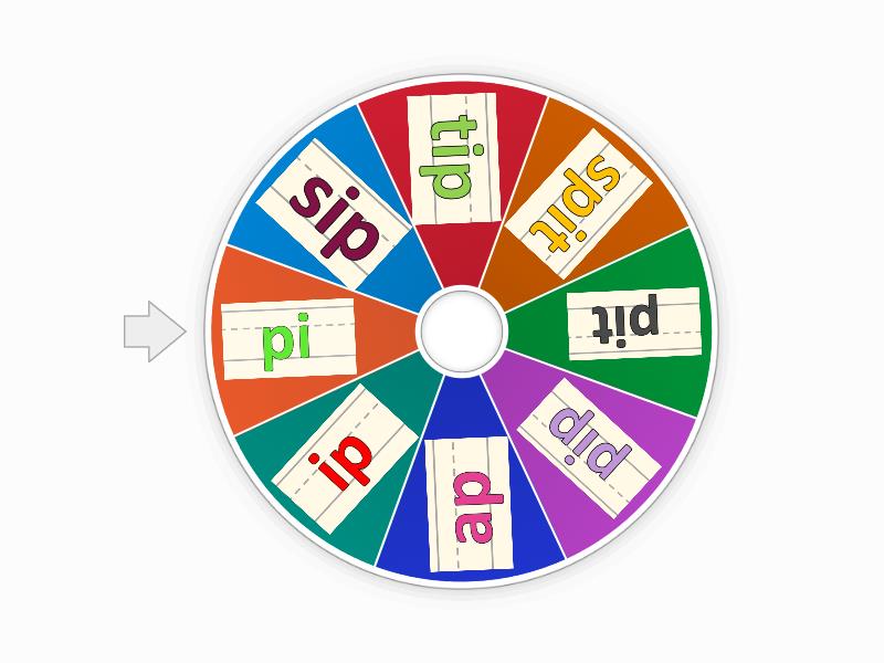 phonics Pp - Spin the wheel