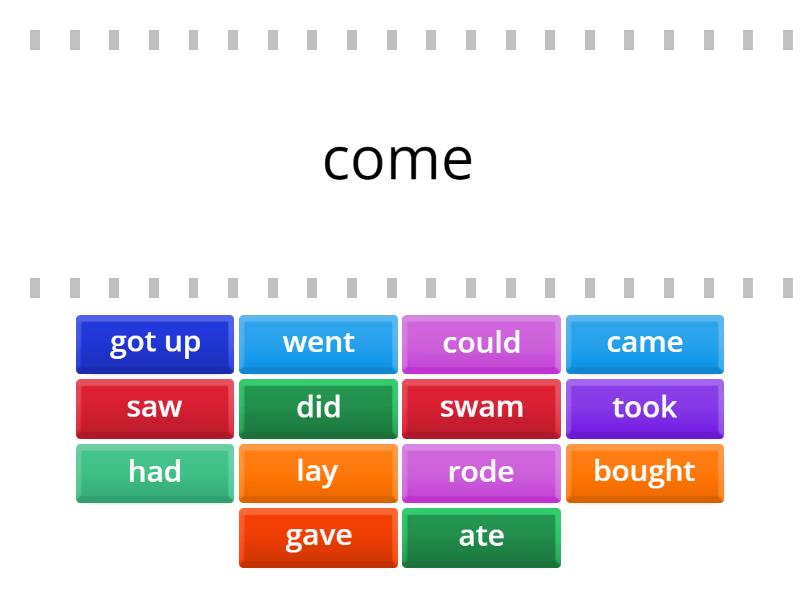 Irregular verbs (Prepare 2) - Find the match