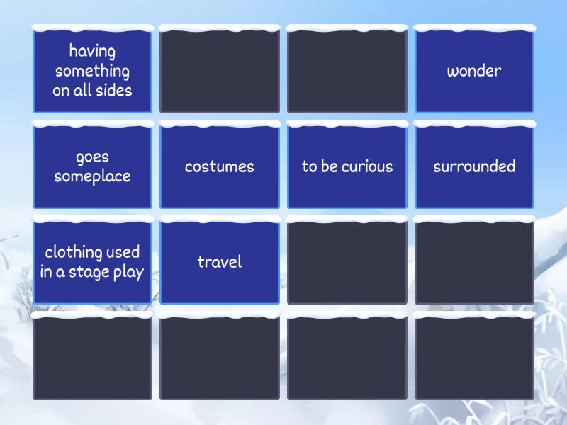 Wonders Unit 4 Week 3 "Dear Primo: A Letter to My Cousin" - Matching pairs