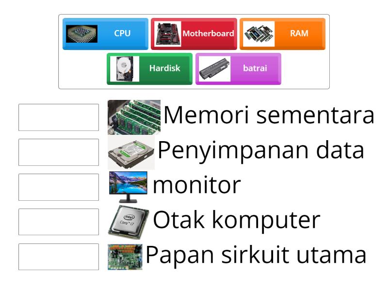 Komponen Sistem Komputer - Match up
