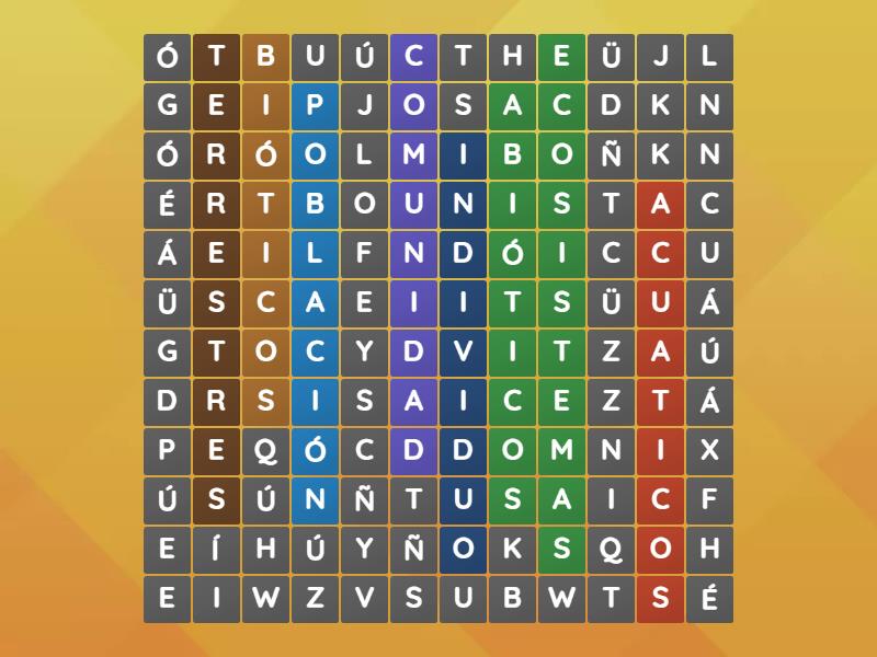 Sopa de letras sobre los Ecosistemas - Wordsearch
