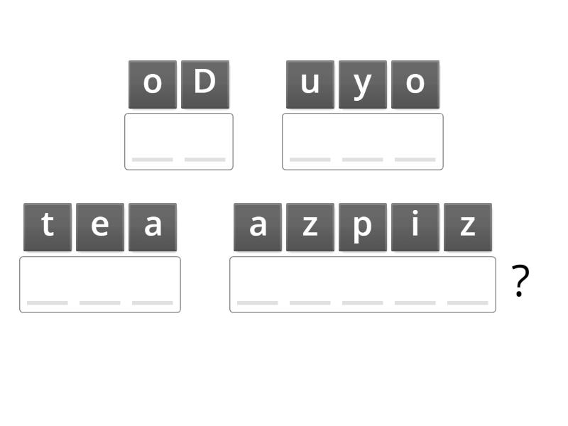 present simple question - Anagram