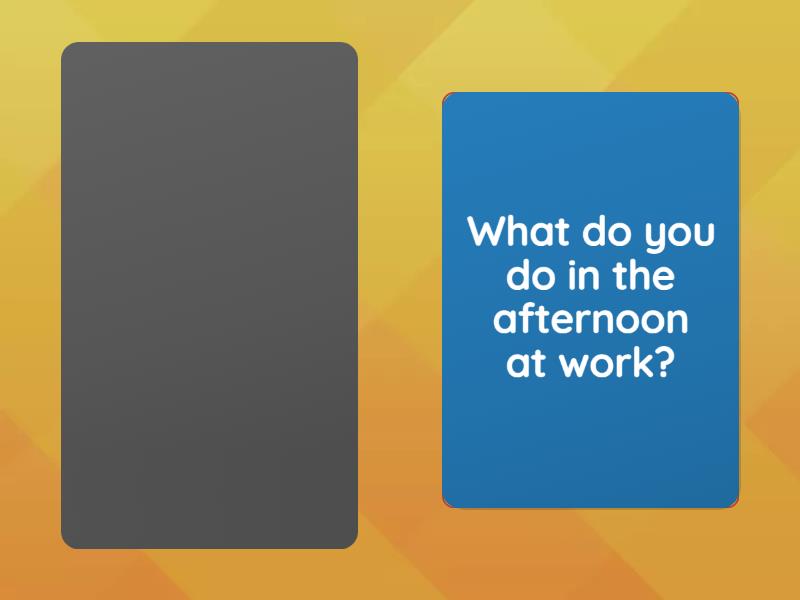 Conversation starter Daily routine L2 - Speaking cards