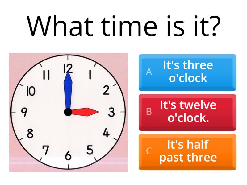 What time is it? 2nd grade - Quiz