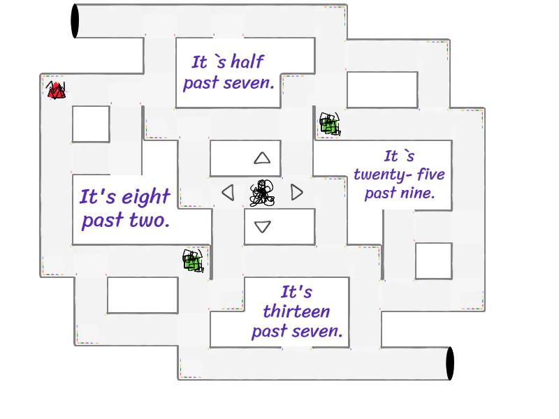 Telling the time - Maze chase