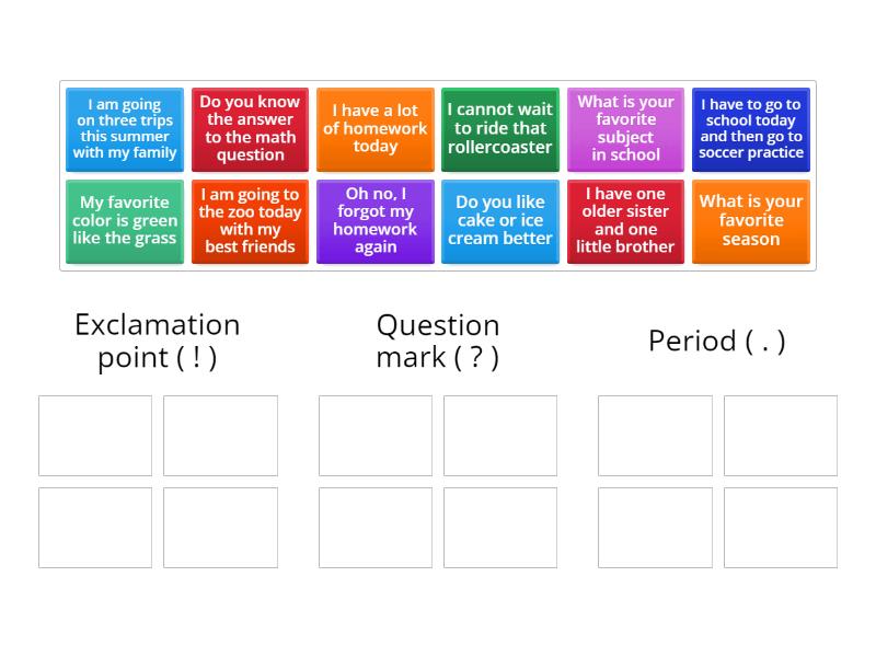 Ending Punctuation - Group sort