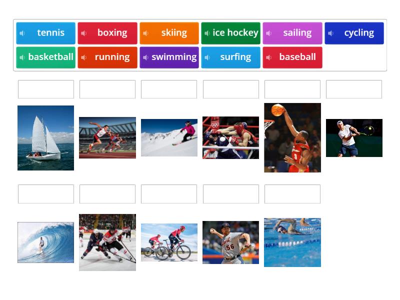 Sport vocabulary A2.2 S3 - Match up