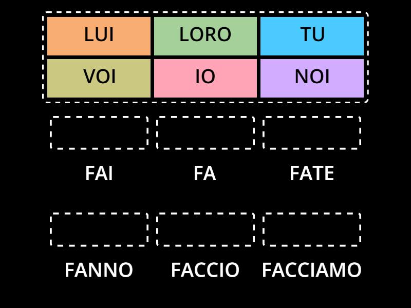 VERBO FARE - Match up