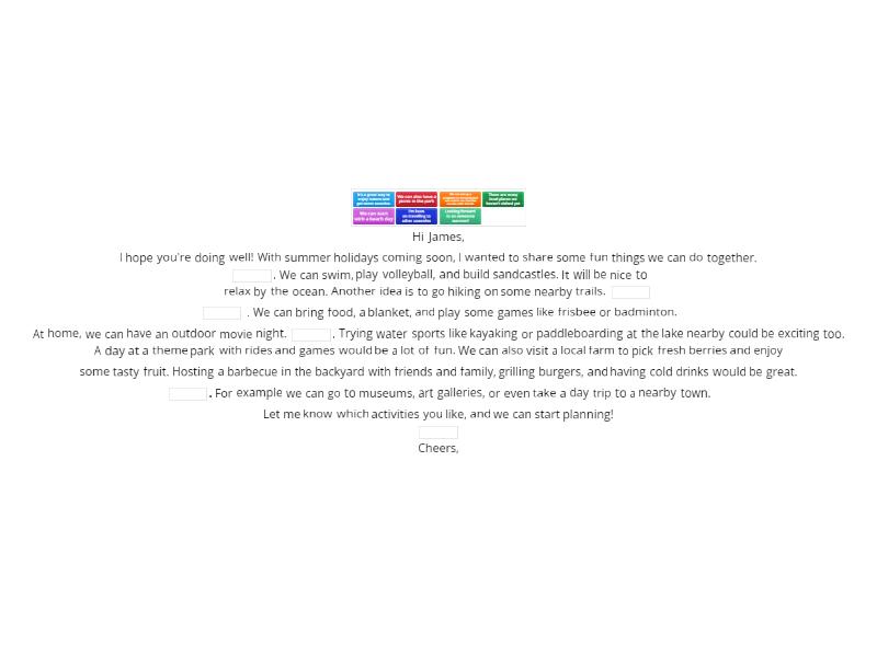 B1 Missing Sentences 1 - Complete the sentence