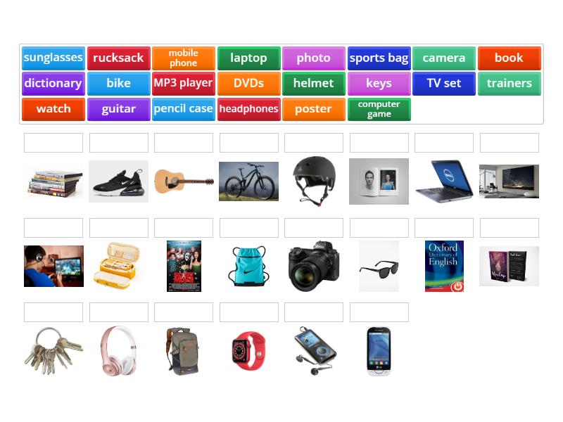 Vocabulary: possessions - Match up