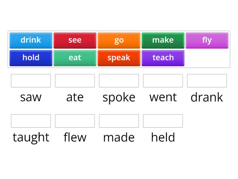 Irregular verbs 1 - Match up