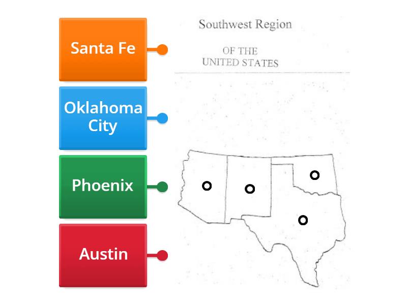 Southwest Capitals - Labelled diagram