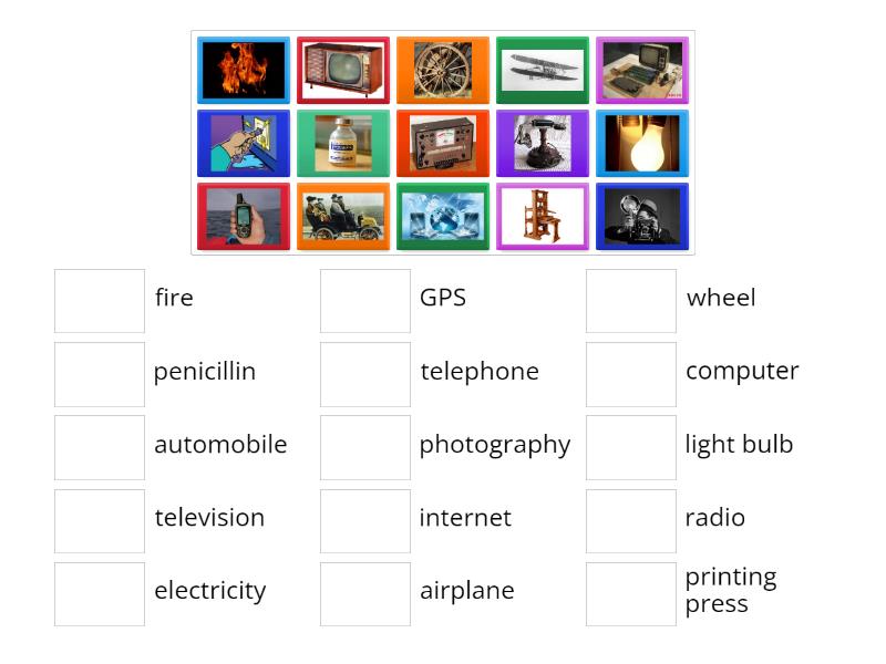 INVENTIONS AND DISCOVERIES - Match up
