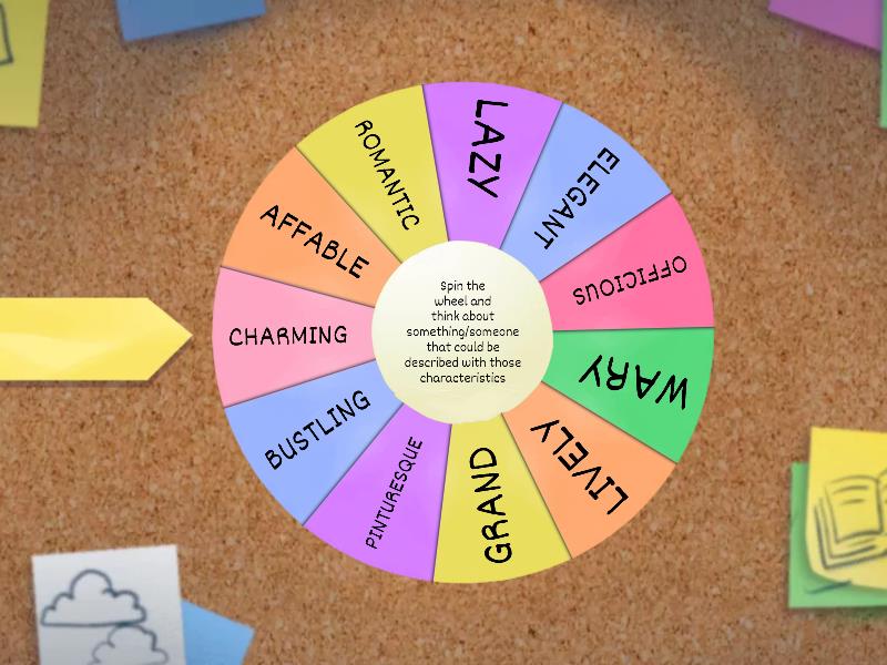 ADJECTIVES TO DESCRIBE PEOPLE, PLACES AND TIME (C2) - Spin the wheel