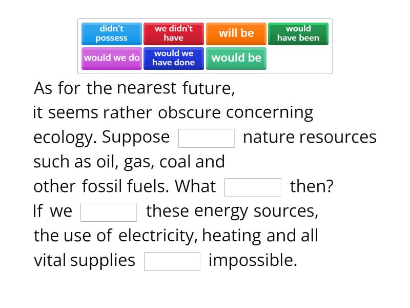 Conditionals - Missing word