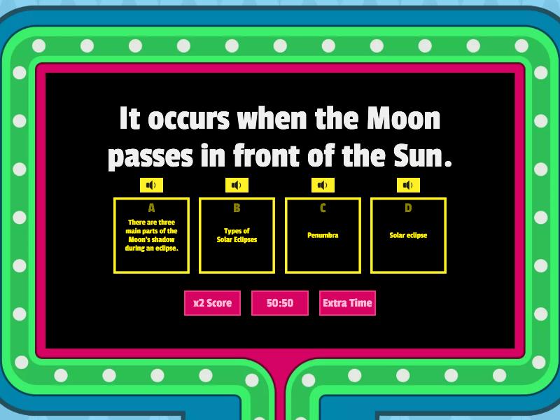 Solar Eclipse - Gameshow quiz