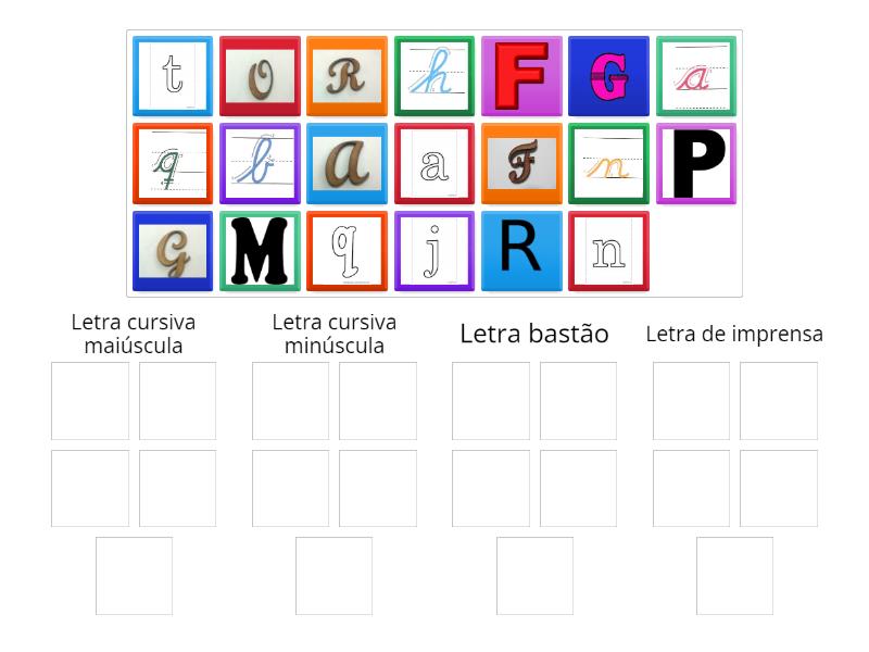 GAME: TIPOS DE LETRAS - Group sort