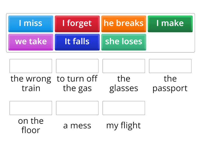 Present Match Verbs Match Up