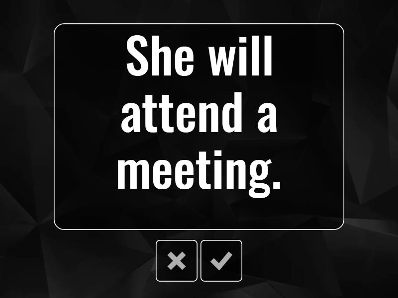 I will attend a meeting. to attend a meeting - Flash cards