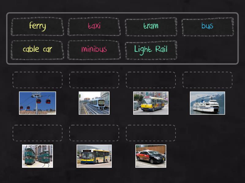 Types of public transport - Match up