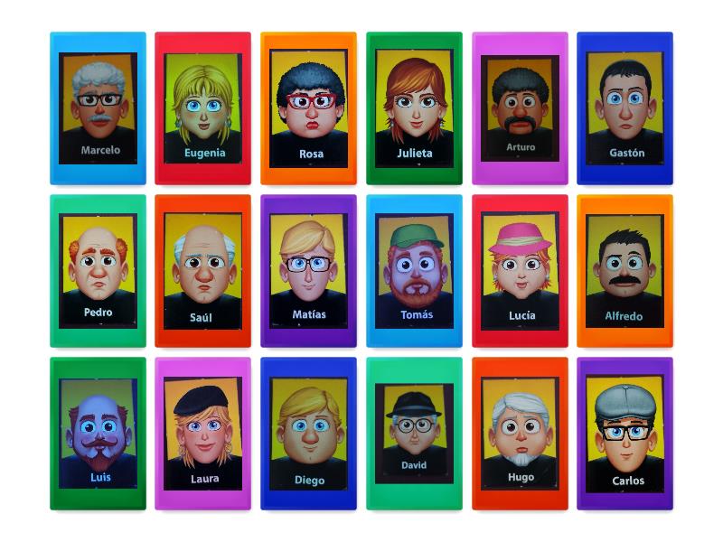 Guess Who? - Describing people - Flip tiles