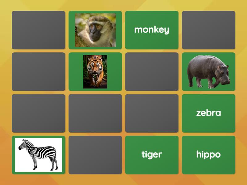 Animals_pelmanism - Matching pairs