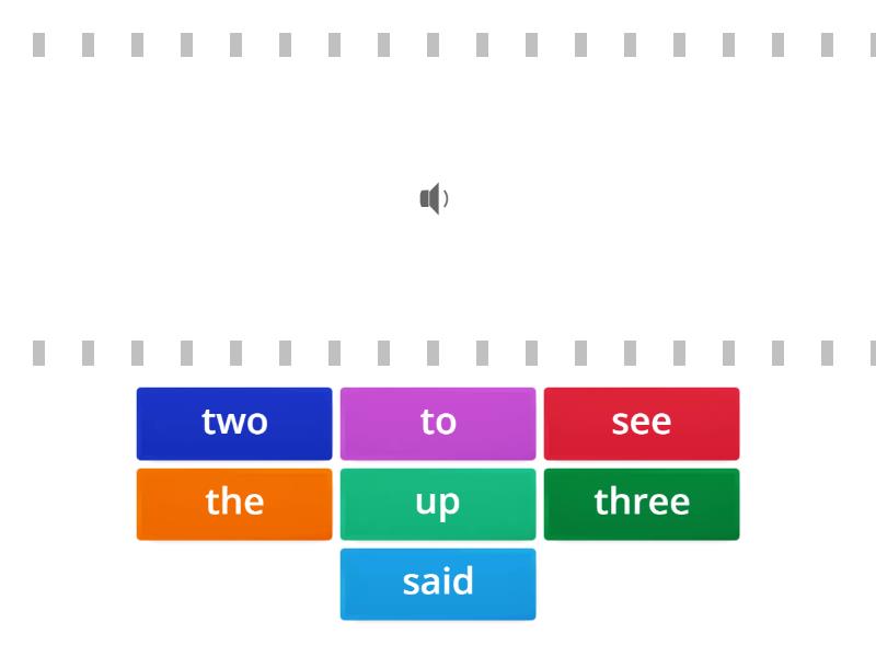 Dolch Sight Words 5 - Find the match