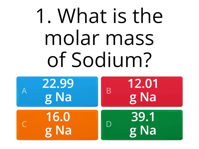 Stoichiometry - Quiz