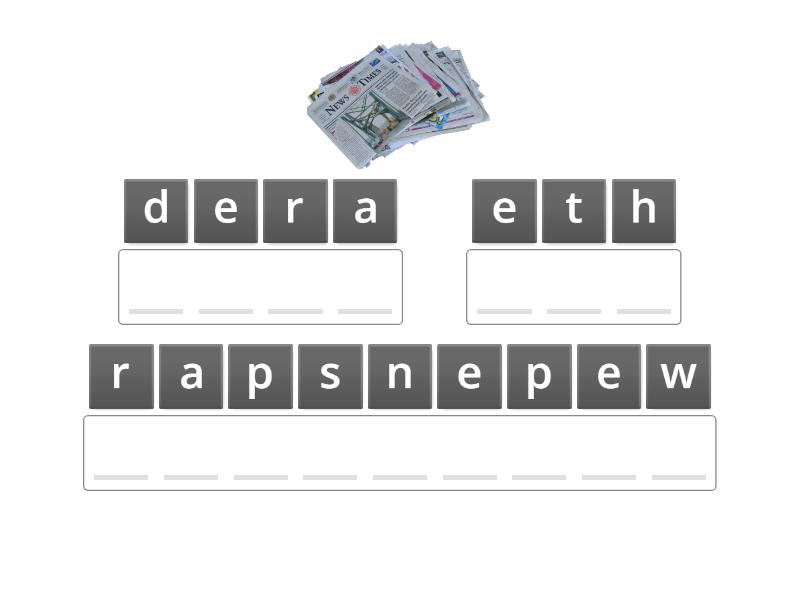 Unit 2 - Activities we like - Anagram