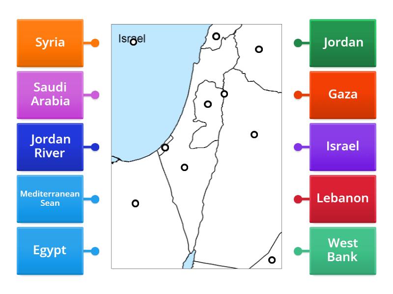 10.2 Political Geography of Israel / Palestine - Labelled diagram
