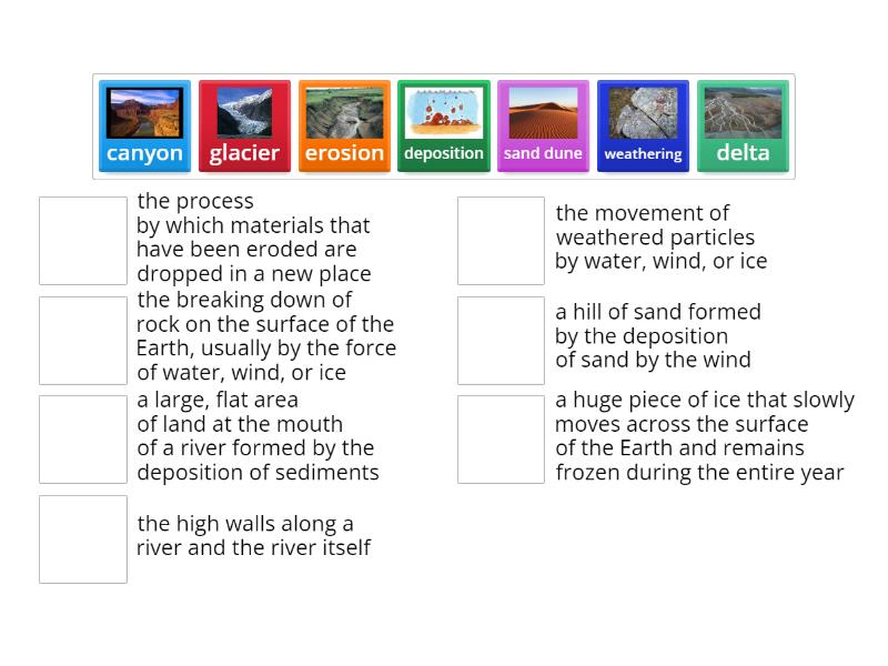 Landforms Vocabulary - Match up