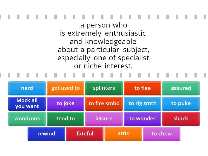 Gravity falls s1 e1 vocabulary - Find the match