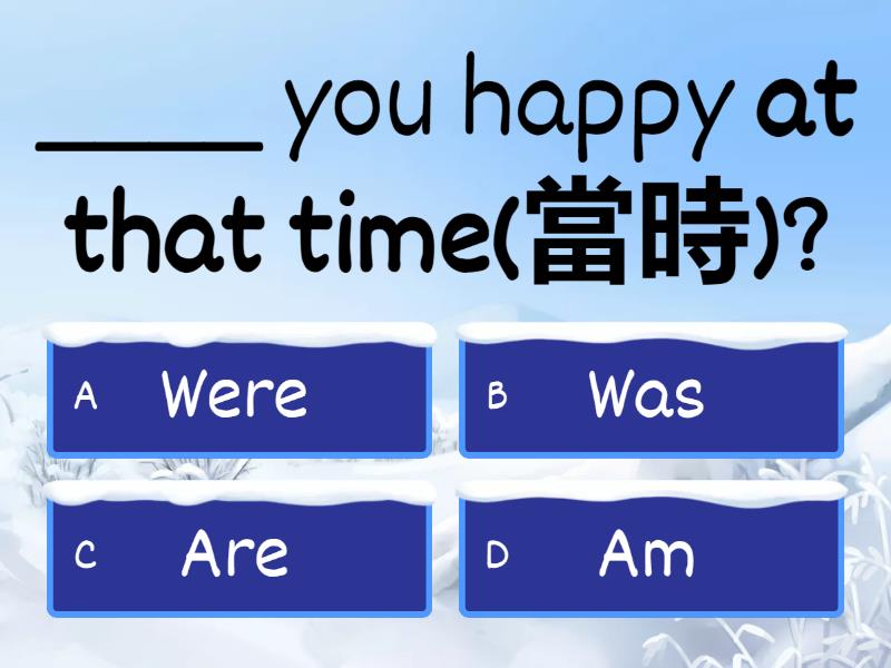 Simple Present VS Simple Past (to be) - Quiz