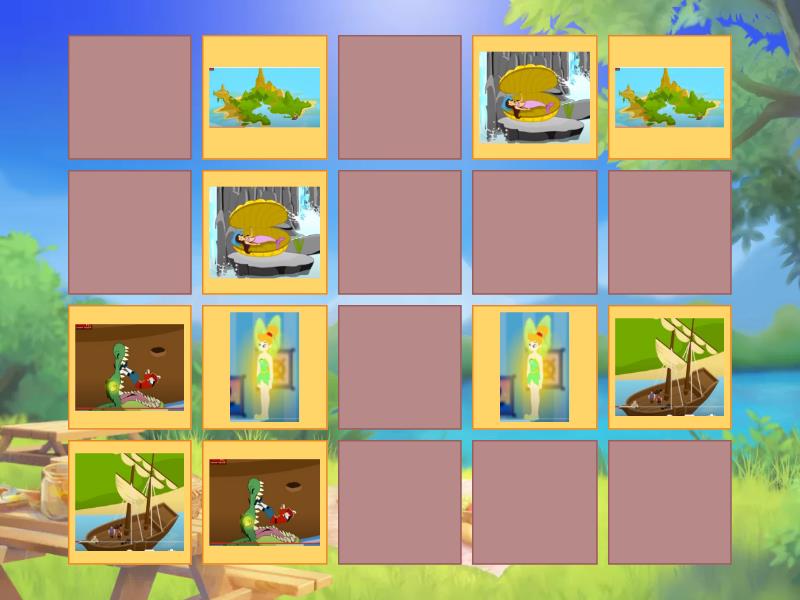 PETER PAN - preschool - ENGLISH FAIRYTALES - Matching pairs