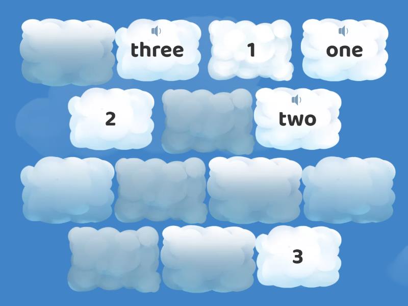 Numbers 1-7 - Matching pairs