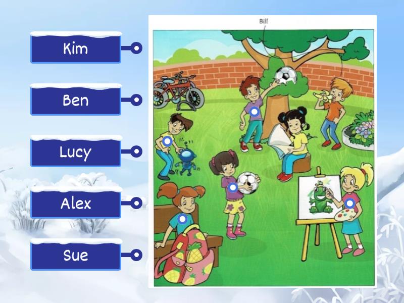HHQ - Part 1. Listen and drag names to the picture. - Labelled diagram