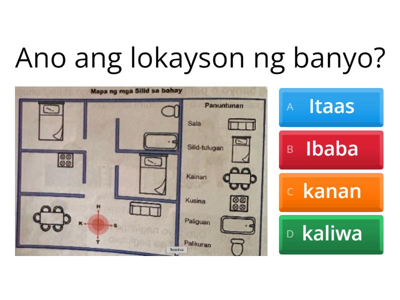 Mapa sa loob at labas ng tahanan - Quiz