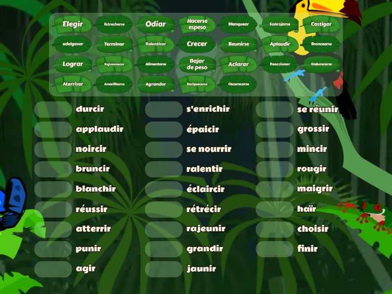 A1. Des verbes du deuxieme groupe. - Match up