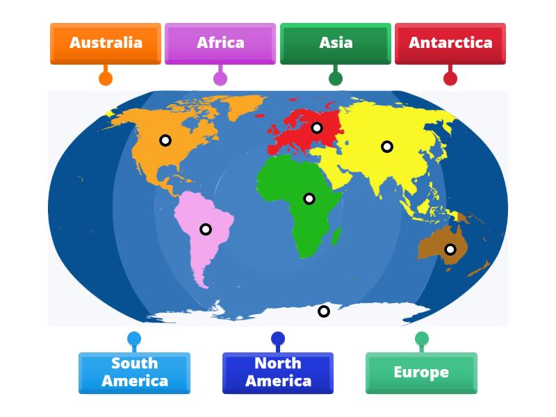 HOW MUCH DO YOU KNOW ABOUT CONTINENTS?-INSET - Labelled diagram