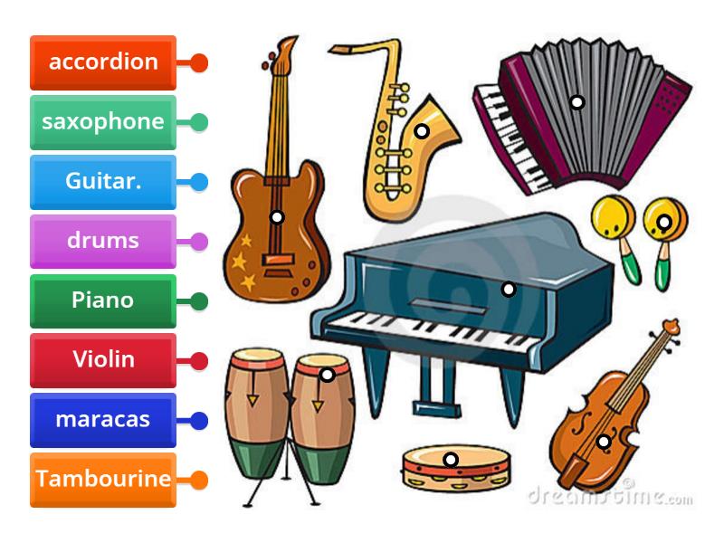 Musical instruments. - Labelled diagram