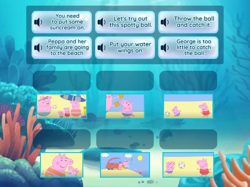 Peppa Pig At the beach - Match up