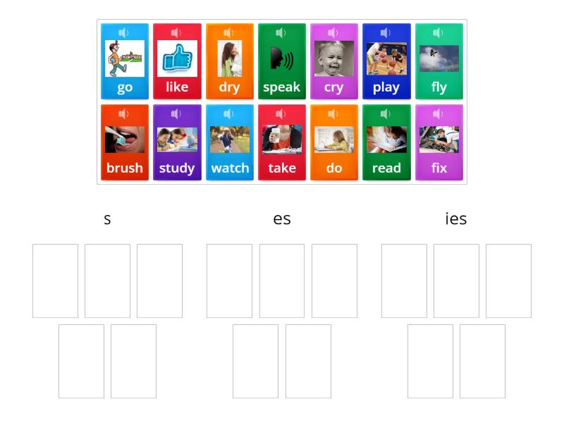 Present Simple (-s;-es) - Group sort