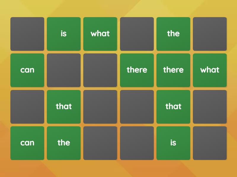 Bumble Bee Sight words - Matching pairs