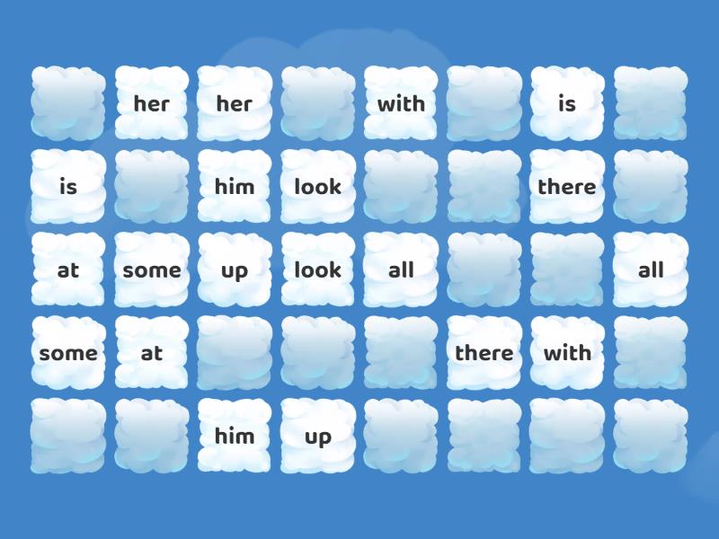 Dolch Words List 2 - Matching pairs