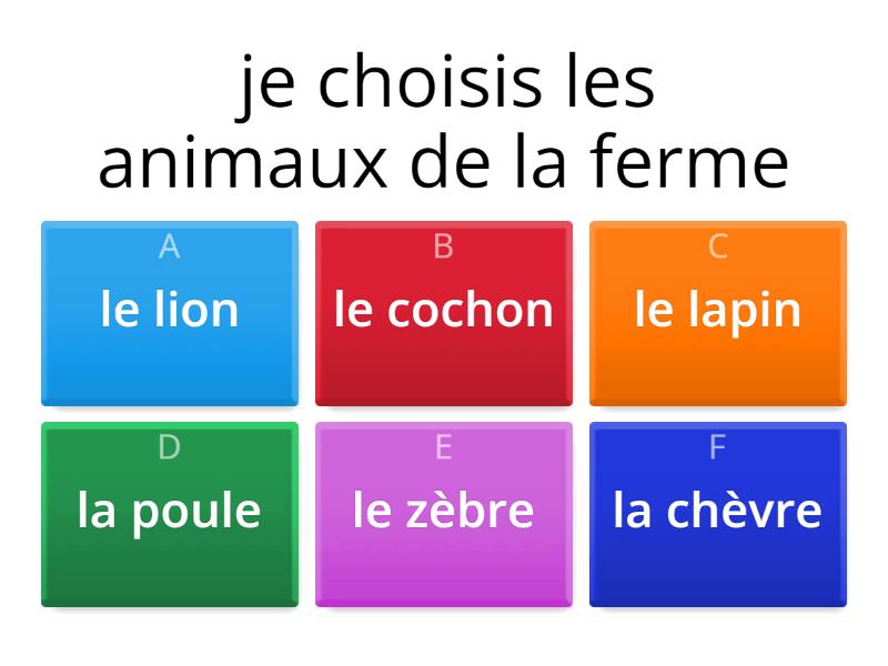 les animaux de la ferme - Quiz