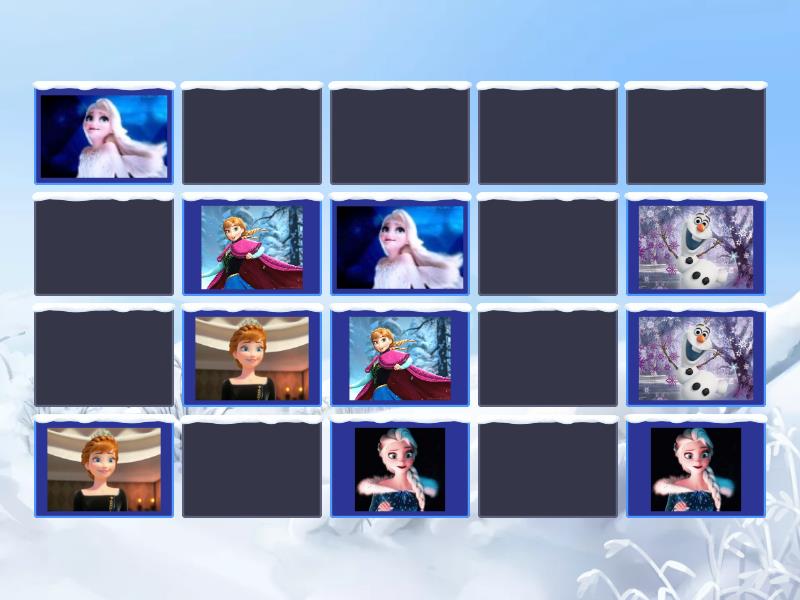 Frozen - Matching - Elsa/Anna - Matching pairs